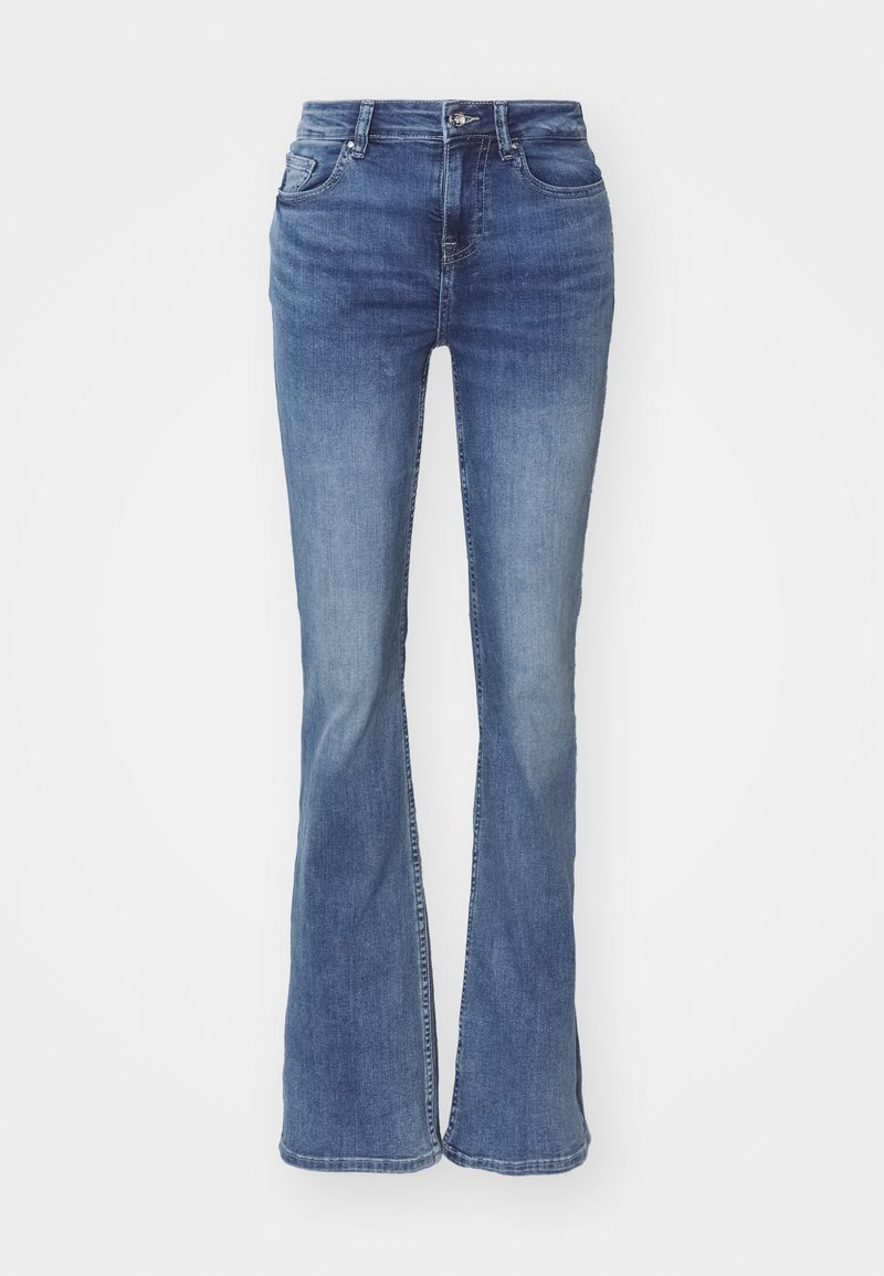 ONLY ONLRUSH MID WAIST FLARED - Jeans Bootcut - medium blue denim/blue ...