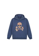 Scalpers FLORAL SKULL - Kapuzenpullover - blue/blau - Zalando.at