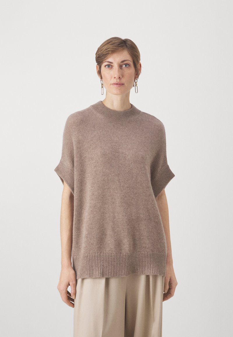 Davida Cashmere CHUNKY VEST - Jersey de punto - mink/marrón topo ...