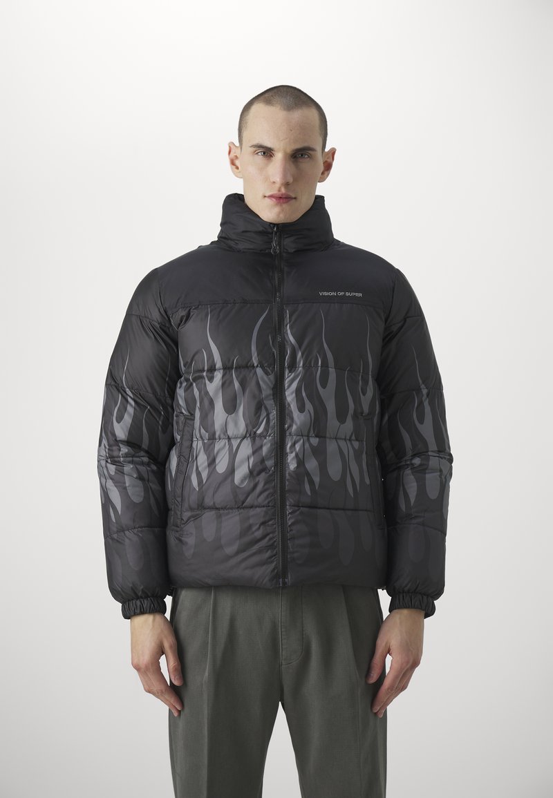 Vision of Super PUFFY JACKET WITH FLAMES - Veste d'hiver - black/noir ...