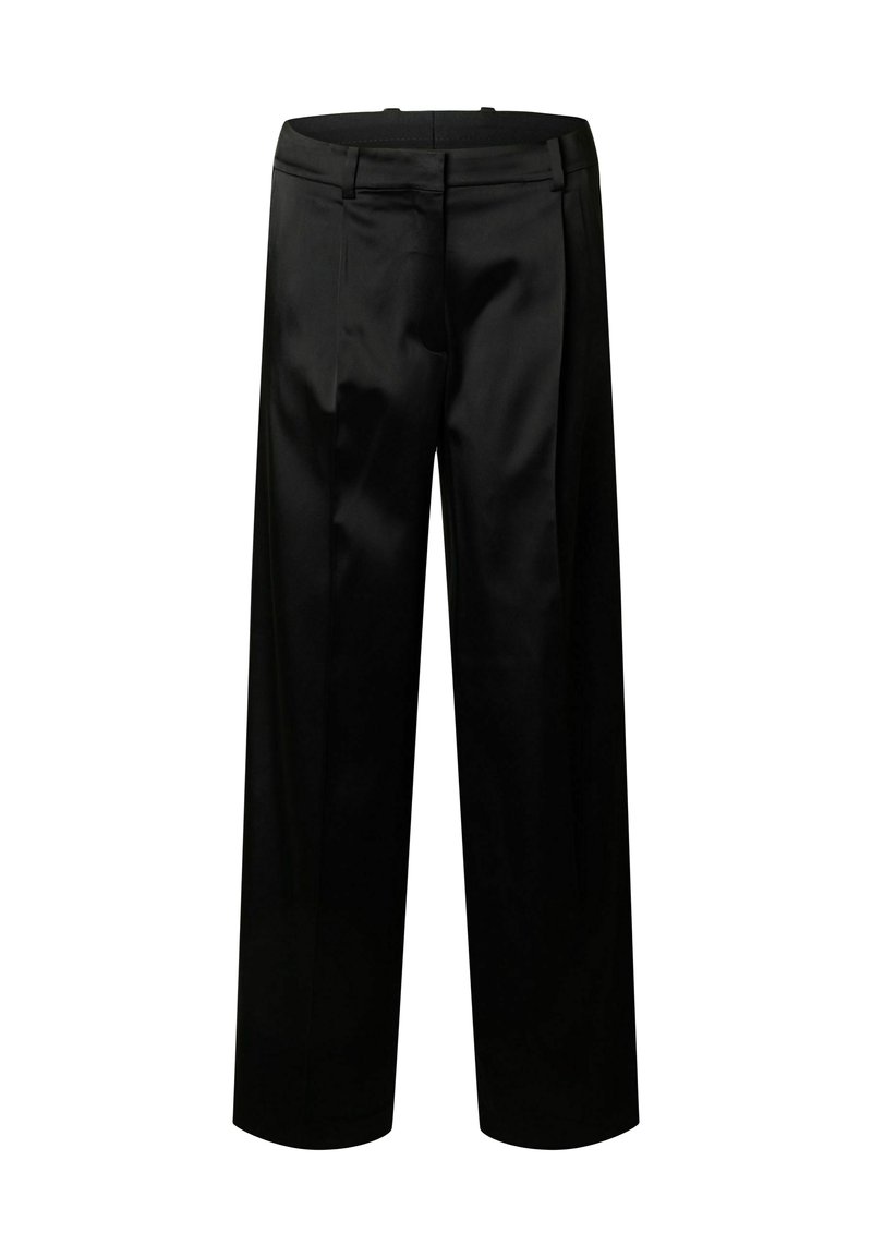 Selected WIDE - Bukse - black/svartmelert - Zalando.no