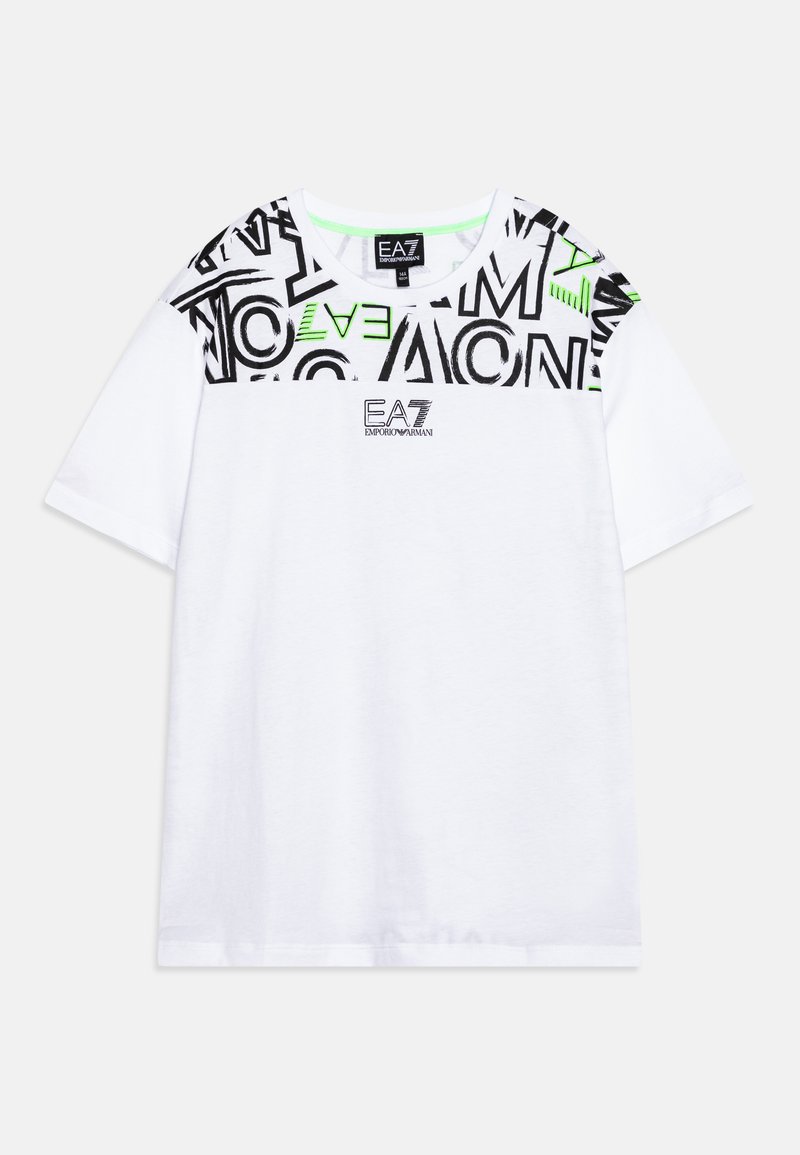 EA7 Emporio Armani LOGO SERIES UNISEX - T-shirts print - bianco/hvid - Zalando.dk