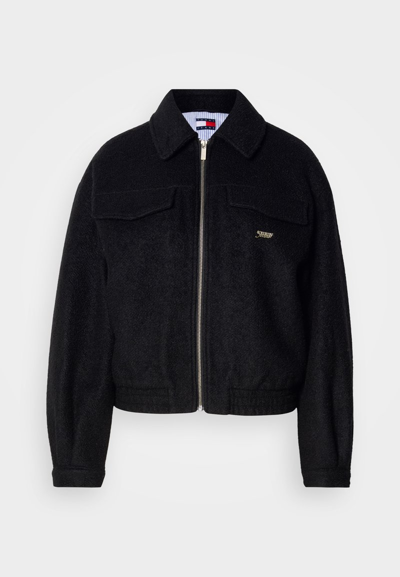 Tommy Jeans ZIP FRONT JACKET - Chaqueta fina - black/negro - Zalando.es