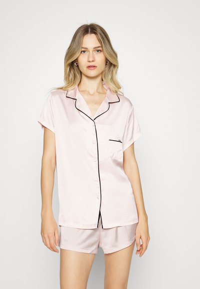 Anna Field SARAH SHORT PJ SET - Pyjamas - off-white/dark blue/offwhite ...