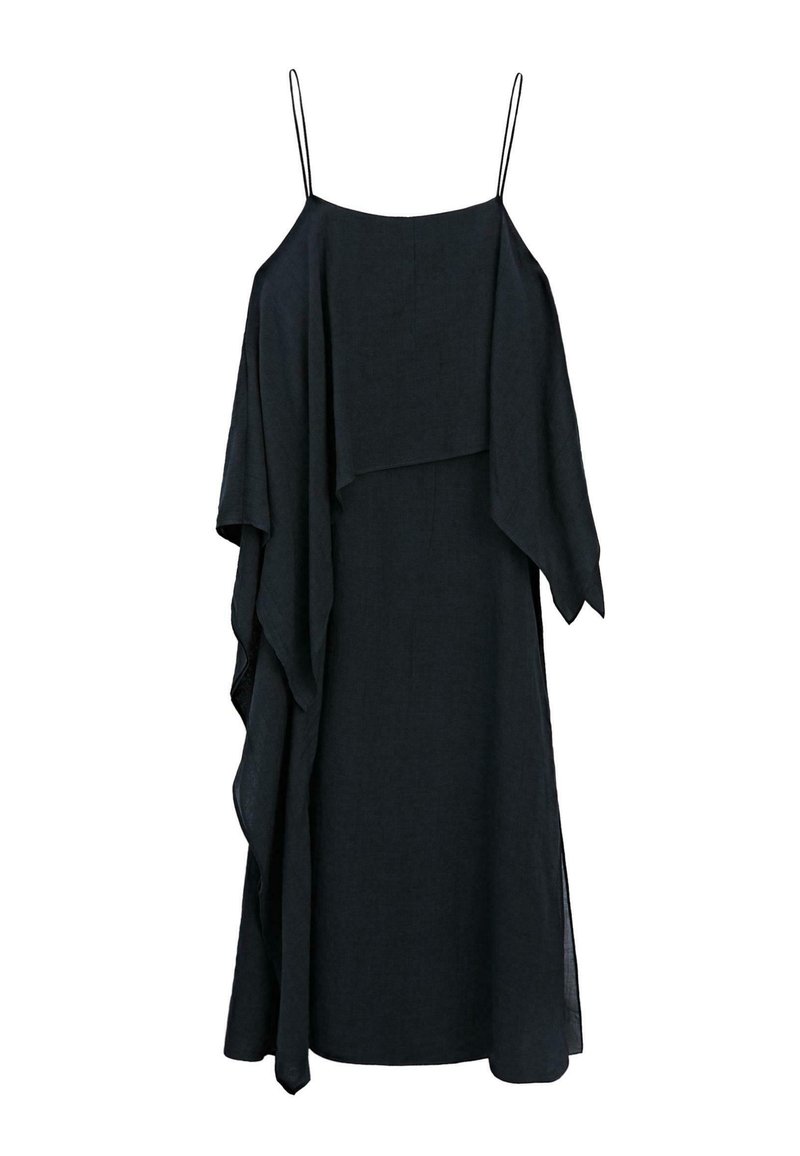 Massimo Dutti MIDI DRESS WITH ASYMMETRICAL RUFFLE DETAIL 06616757 ...