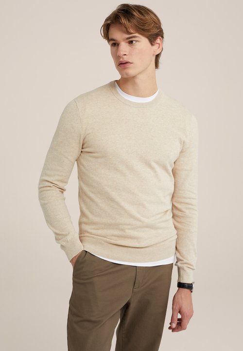 Casual Friday SEBASTIAN HALF - Collegepaita - pumice stone/beige ...