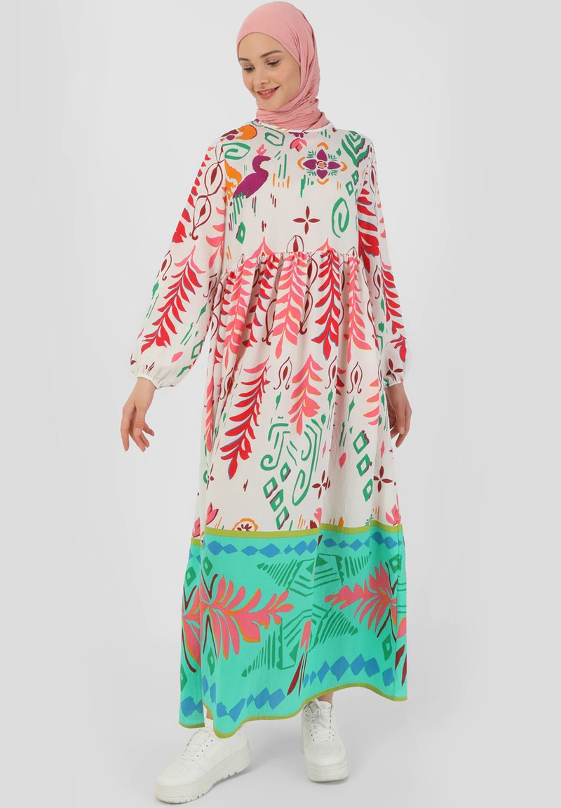 Modanisa FLORAL CREW NECK MODEST BENIN - Maxi dress - multi coloured ...