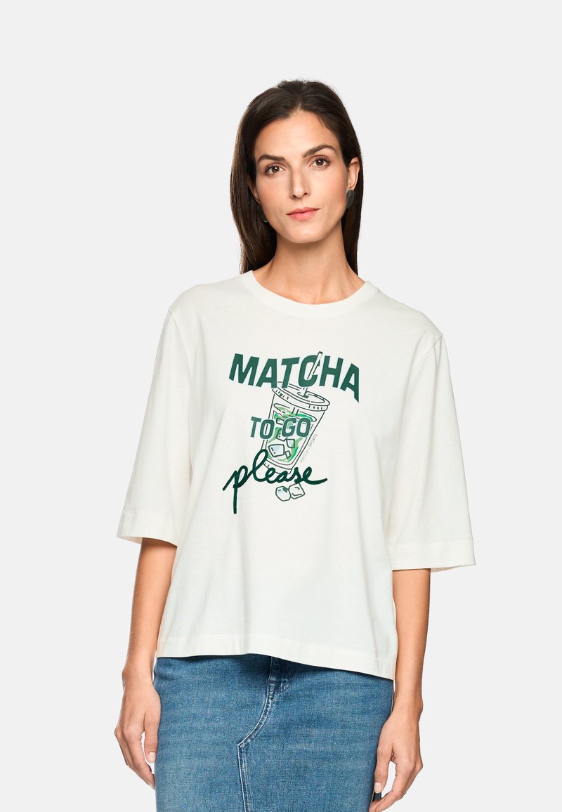 Marc Cain Print T-shirt - off-white/white - Zalando