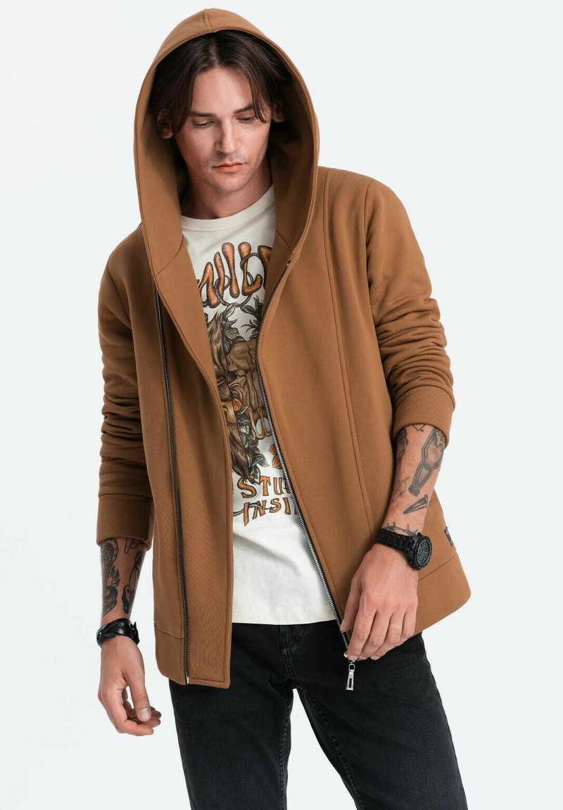Ombre Sweatjacke - camel - Zalando.de