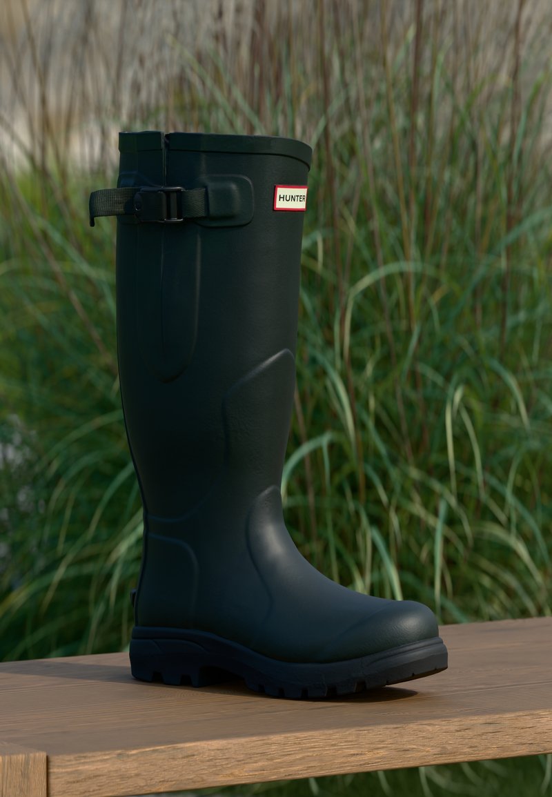 Hunter ORIGINAL BALMORAL SIDE BOOT UNISEX - Botas de agua - dark olive ...