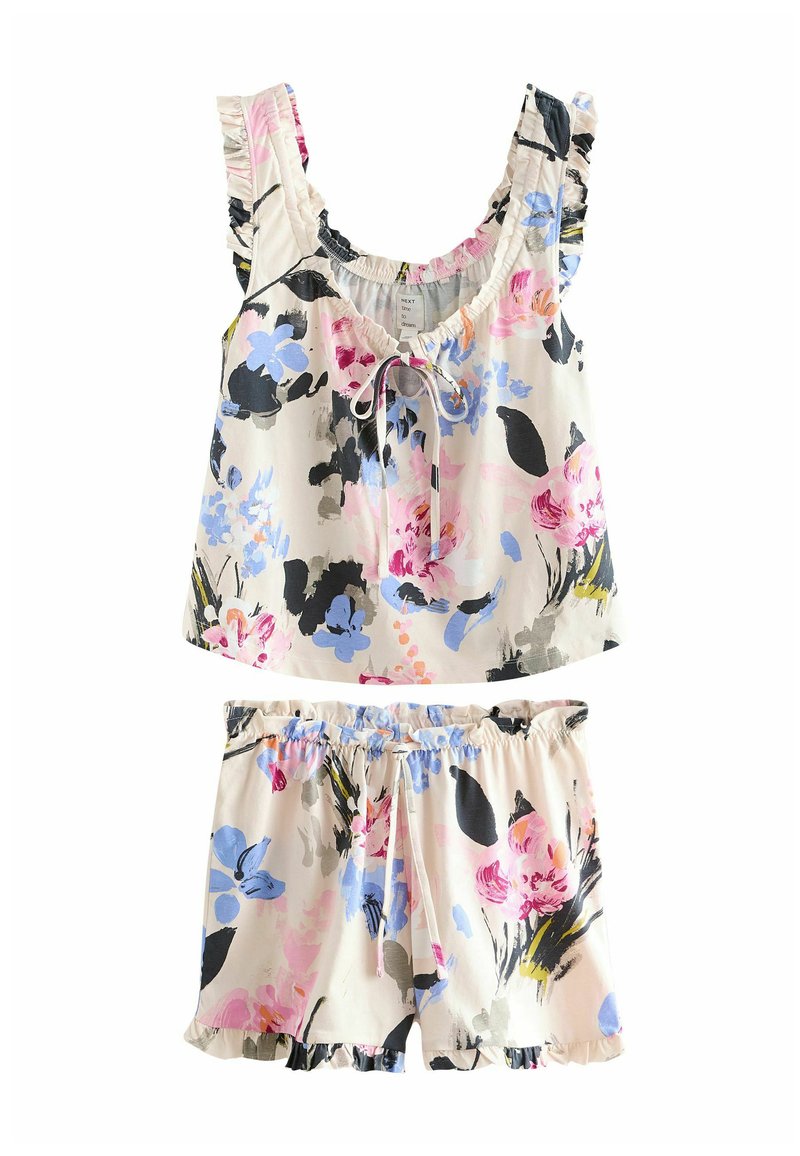 Next REGULAR FIT SET - Yöasusetti - cream floral/beige - Zalando.fi