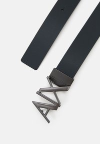 Armani Exchange REVERSIBLE PLATE BELT UNISEX - Belt - navy/truffle/dark ...