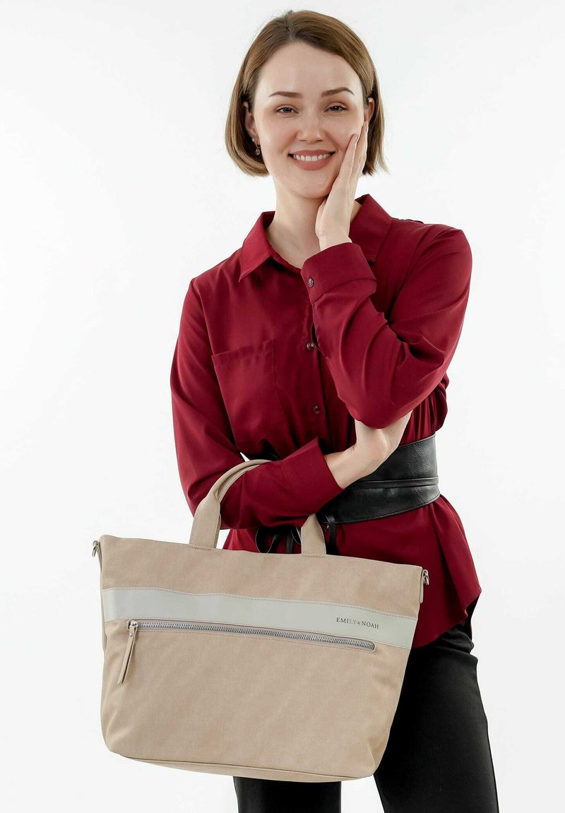 Emily & Noah BONNIE - Shoppingväska - taupe/ljusbrun - Zalando.se