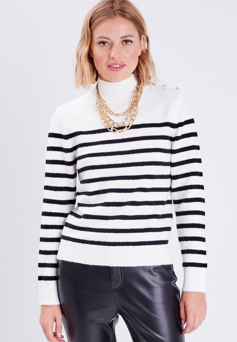 Cache Cache MIT STEHKRAGEN - Jersey de punto - ecru/crema - Zalando.es