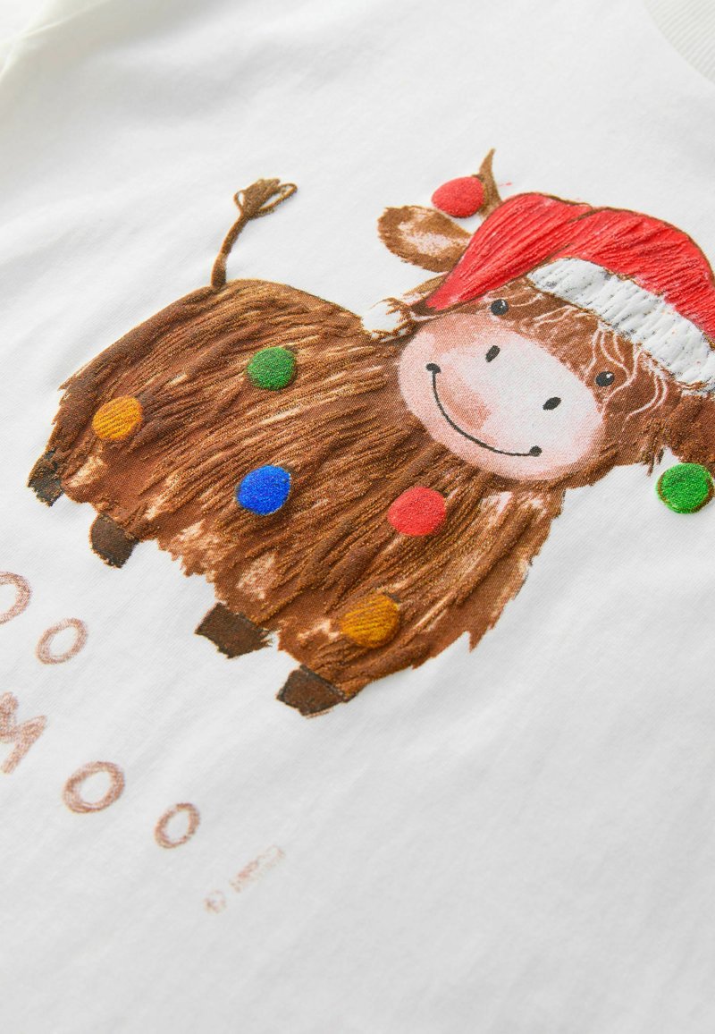 Next REGULAR FIT - CHRISTMAS - Langærmet T-shirt - white hamish ...