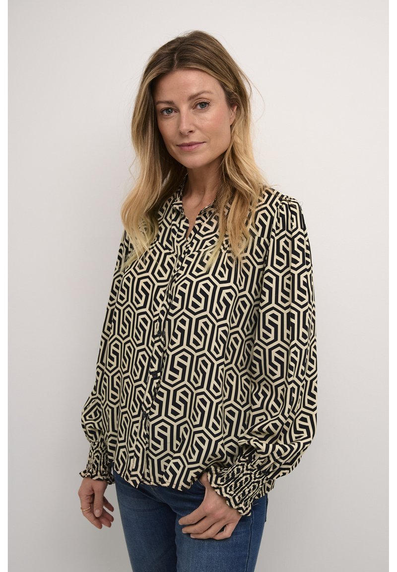 Cream DESMA - Bluse - geometric small black/schwarz - Zalando.ch