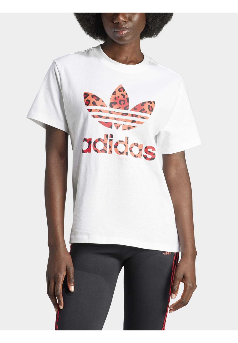 adidas Originals TREFOIL TEE - Print T-shirt - white - Zalando.co.uk