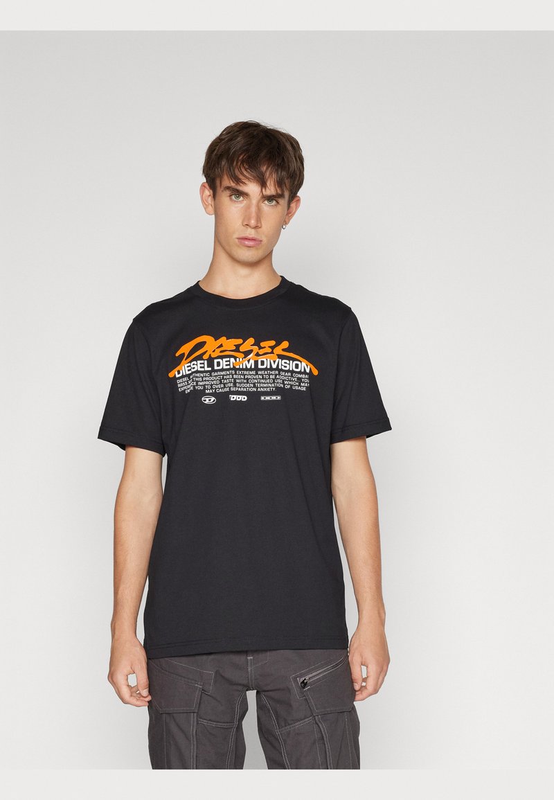 Diesel JUST UNISEX - Print T-shirt - black - Zalando.ie