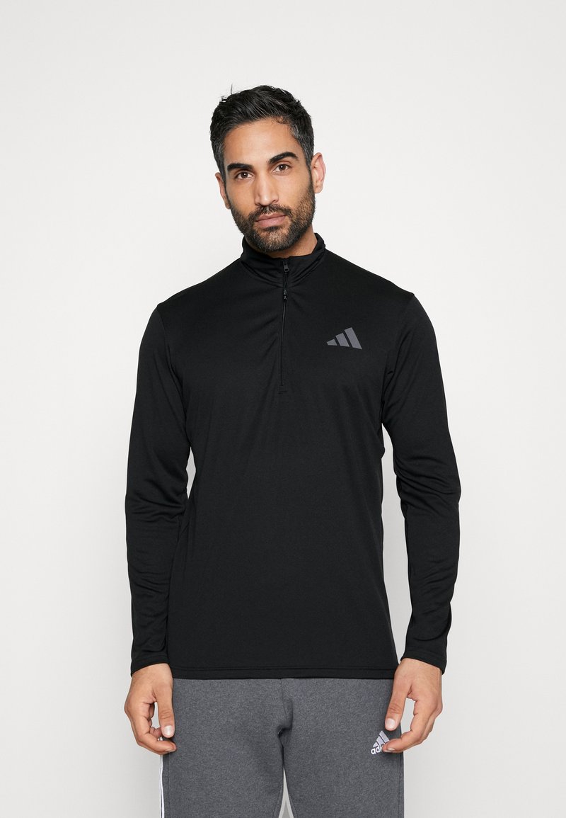 adidas Performance Long sleeved top - black/grey five/black - Zalando.co.uk