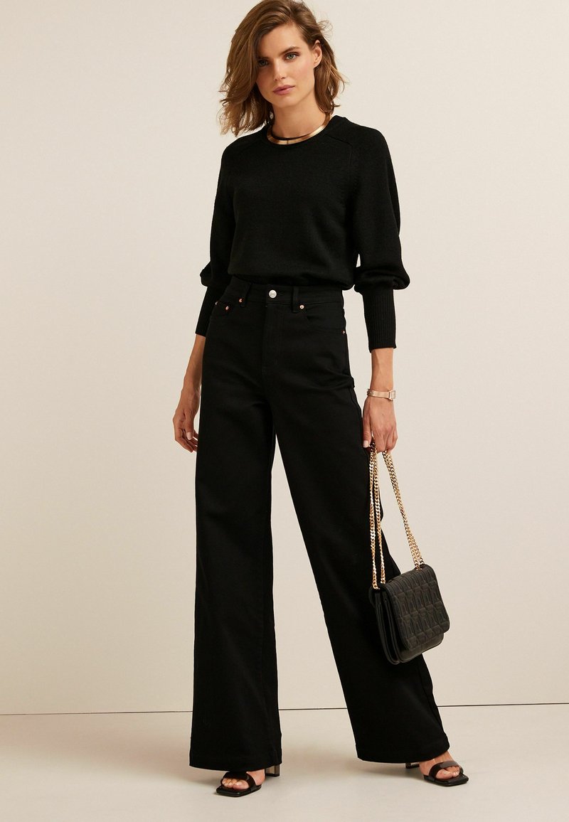 Next Hourglass Wide Leg Jeans Flared Jeans Black Zalandode