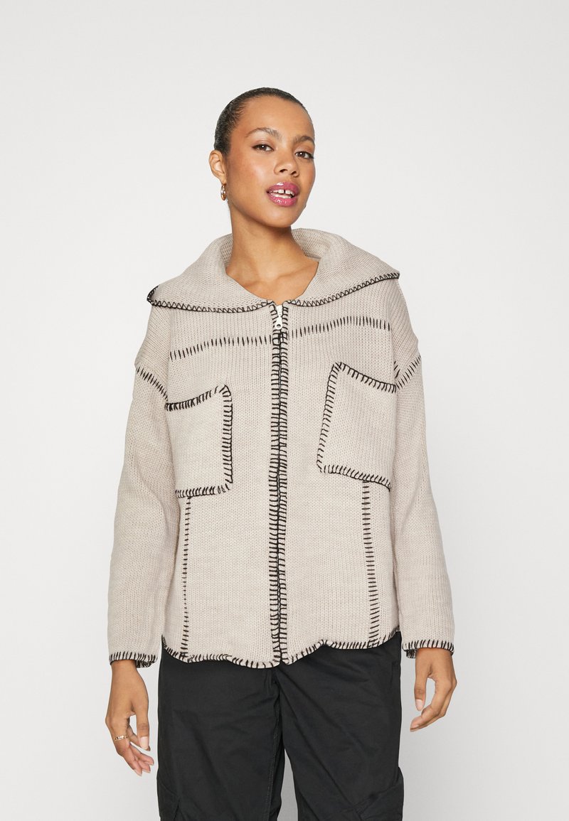 BDG Urban Outfitters HOODIE - Strickjacke - ecru/offwhite - Zalando.de
