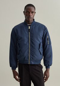 PIOMBO SOLID COLOUR FULL-ZIP - Bomber Jacket - navy blue/blue - Zalando