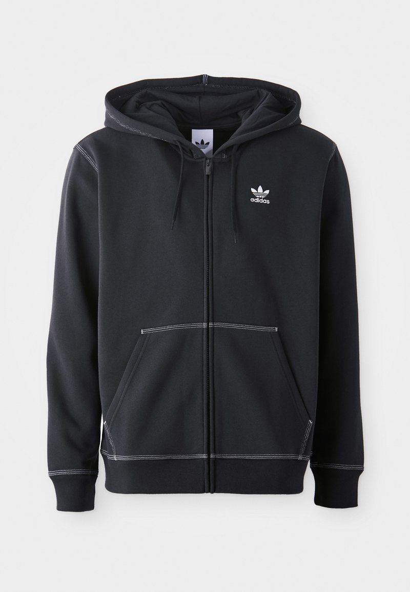 adidas Originals ESSENTIALS - Mikina na zip - black/černá - Zalando.cz