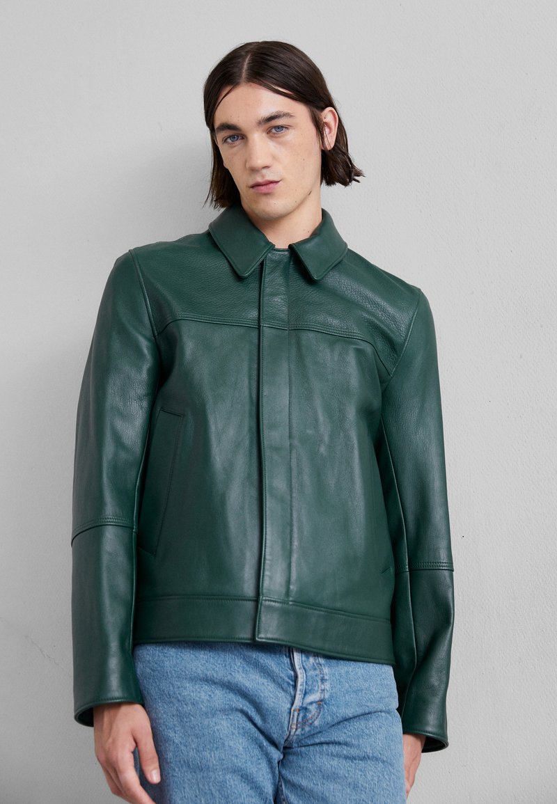Paul Smith SLIM FIT JACKET - Lederjacke - petrol green/grün - Zalando.de