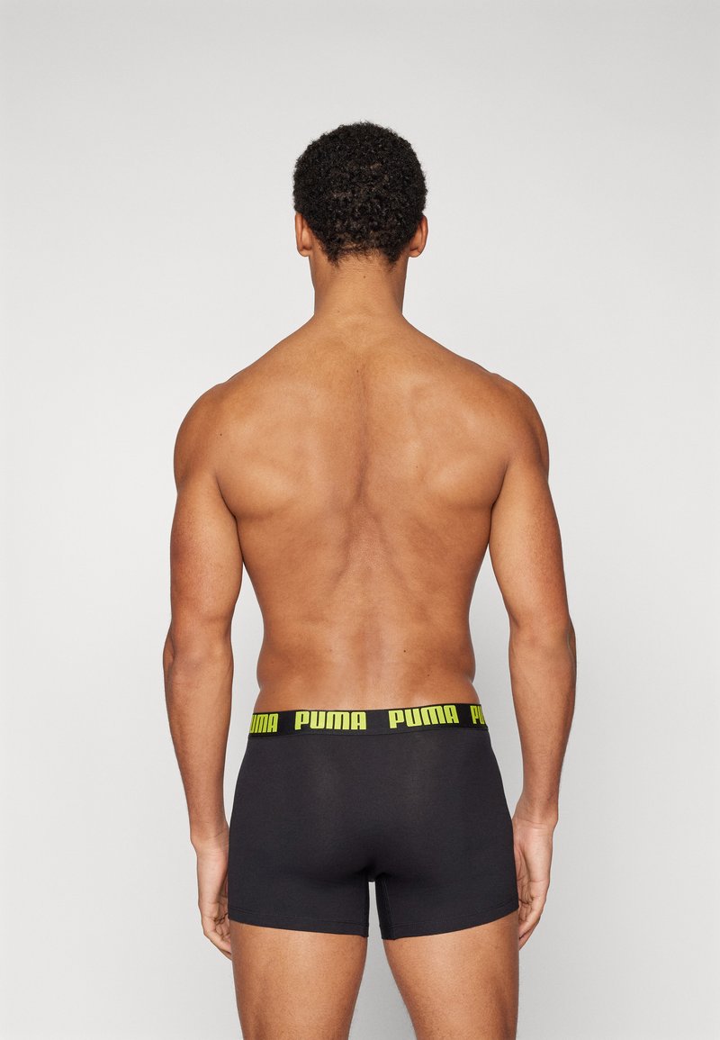 Puma MEN EVERYDAY BASIC BOXER 2P - Boxerky - lime smash/black/černá - Zalando.cz