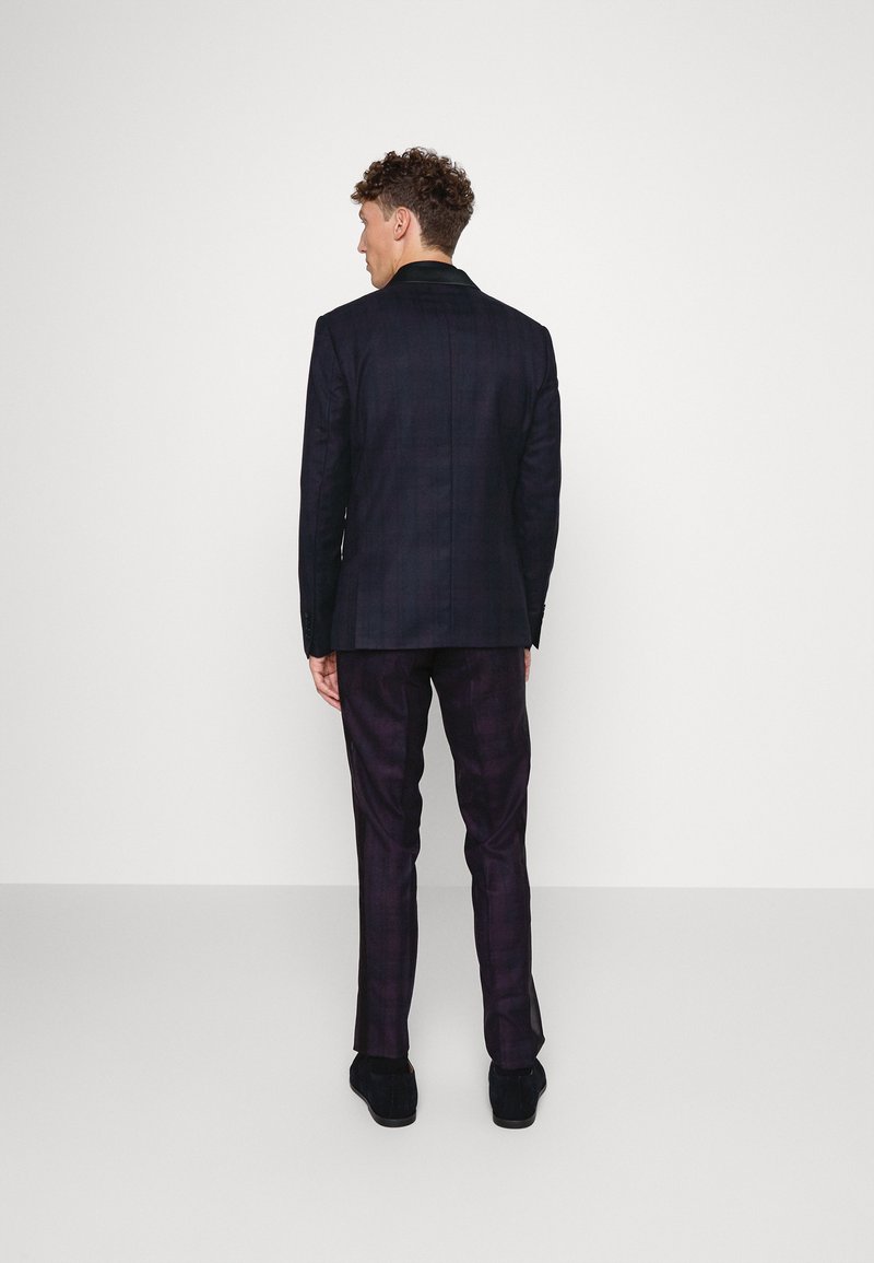 Lindbergh CHECKED TUXEDO SUIT SET - Costume - burgundy/bordeaux ...