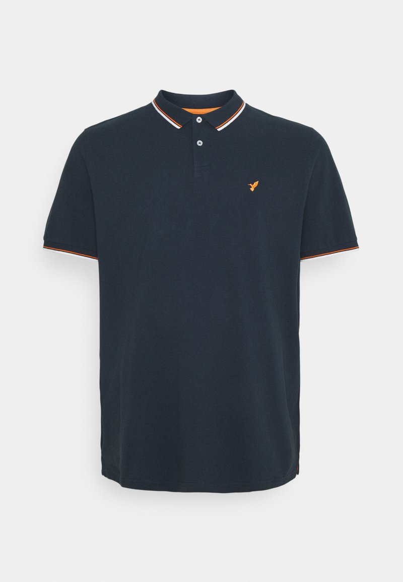 Pier One Polo shirt - dark blue/orange/dark blue - Zalando.ie