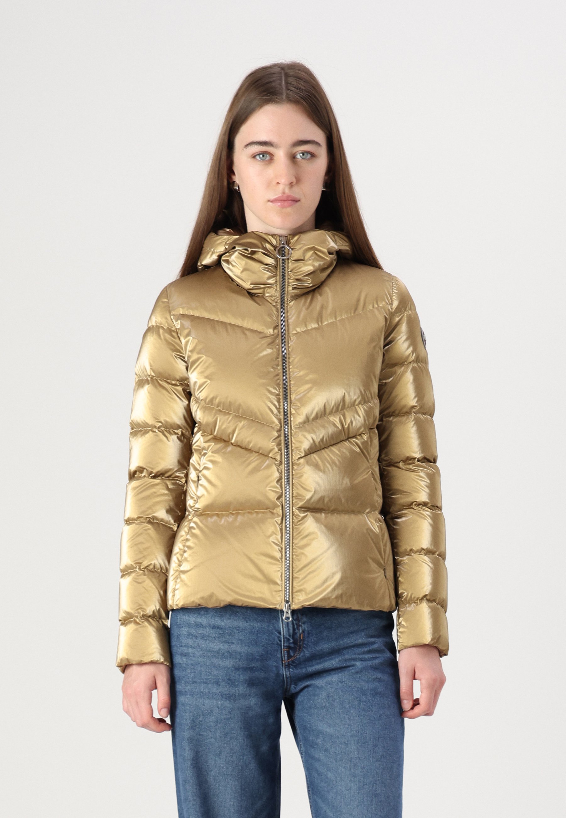 Golden Puffer Jacket Women