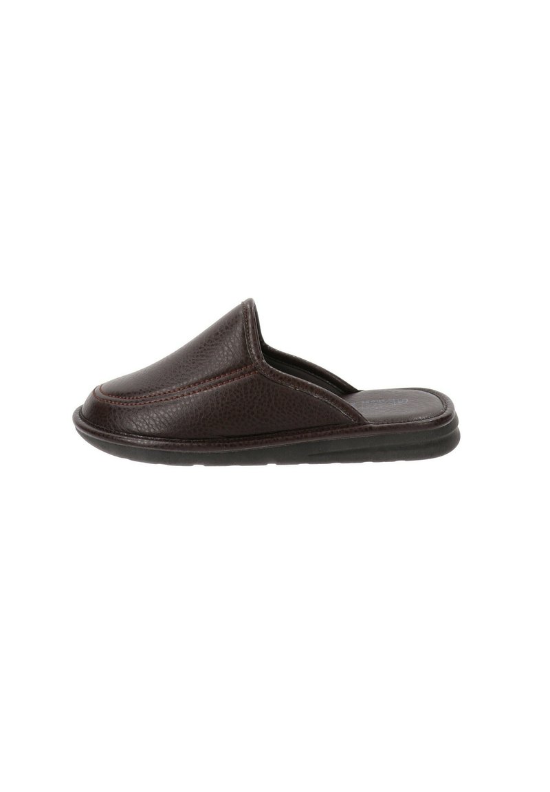 AXA SHOES PANTOFOLE - Pantolette flach - marrone/braun - Zalando.de