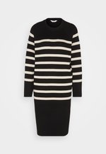 Object OBJESTER DRESS - Strickkleid - black/sandshell/mehrfarbig ...