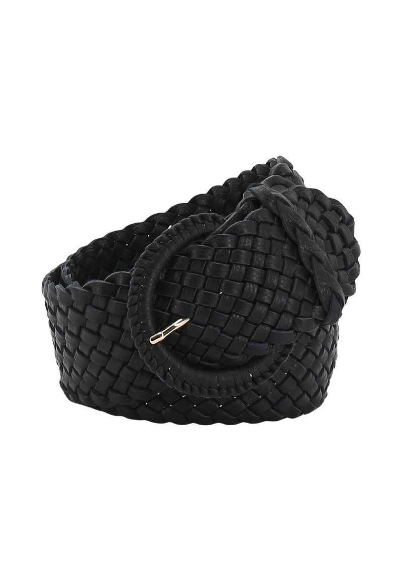 Abro Braided belt - black gold/black - Zalando