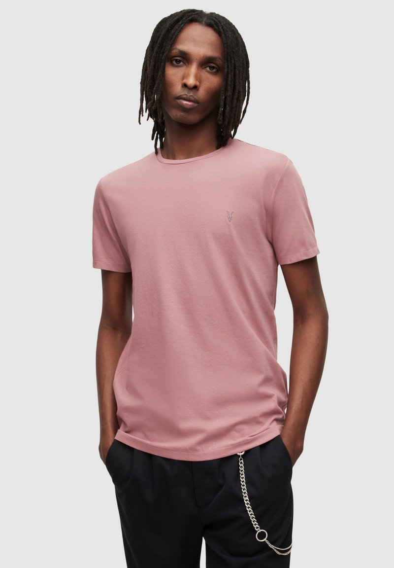 AllSaints TONIC SS CREW - Basic T-shirt - peppered pink/pink - Zalando ...