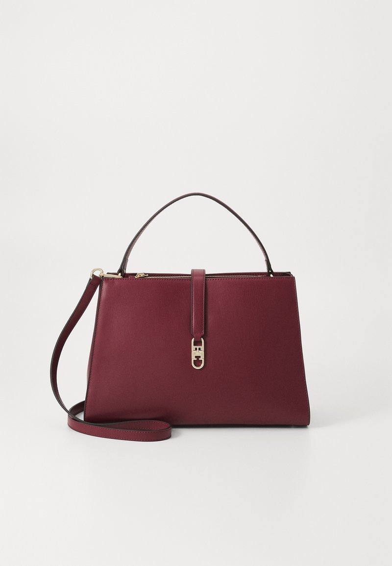Tommy Hilfiger TH LIBRE MED SATCHEL - Handbag - deep rouge/bordeaux ...