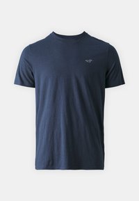Hollister Co. ICON CREW - Basic T-shirt - deep navy/dark blue - Zalando.co.uk