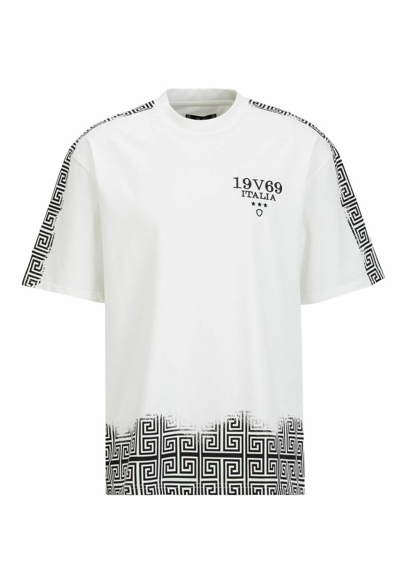 19V69 Italia TAMARO - Print T-shirt - off white/off-white - Zalando