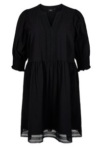 Zizzi DETAILS - Day dress - black - Zalando