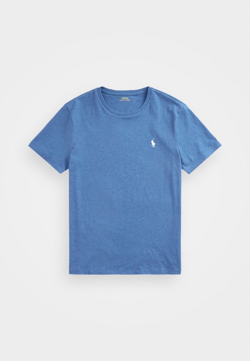 Polo Ralph Lauren CUSTOM SLIM FIT JERSEY CREWNECK T-SHIRT - T-shirts - fog blue heather/blå ...