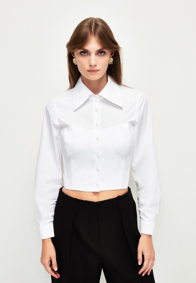 adL Button-down blouse - white - Zalando