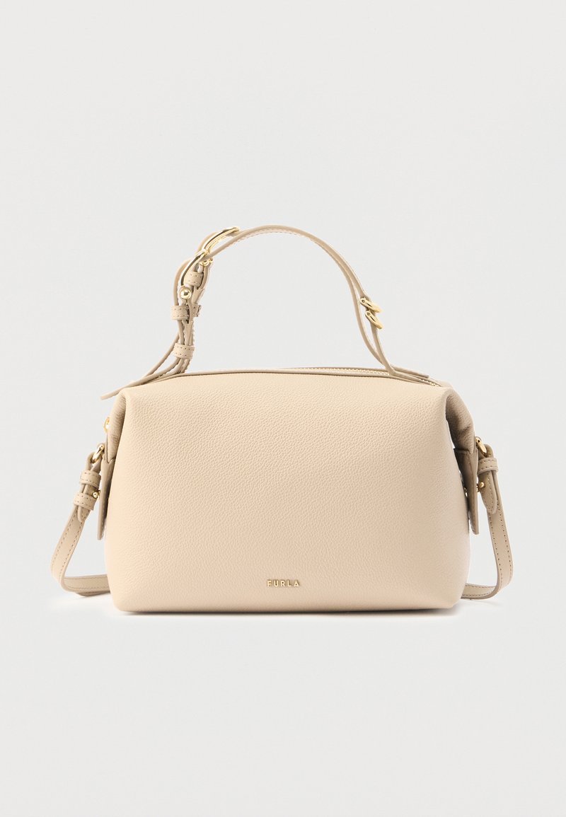 Furla DOUBLE MINI BOSTON BAG - Handtasche - linen/beige - Zalando
