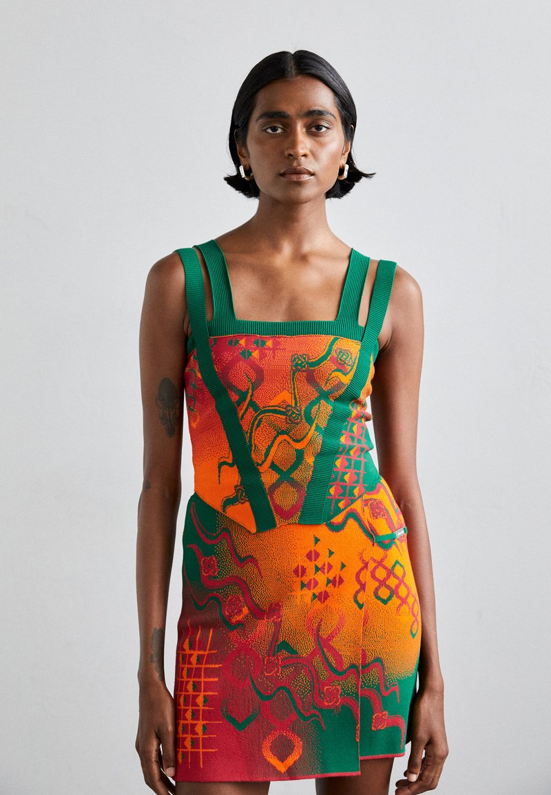 Ahluwalia LAILI - Top - orange/green/oranžová - Zalando.cz