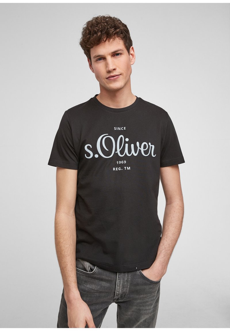 s.Oliver LOGO - T-shirt print - black/zwart - Zalando.be