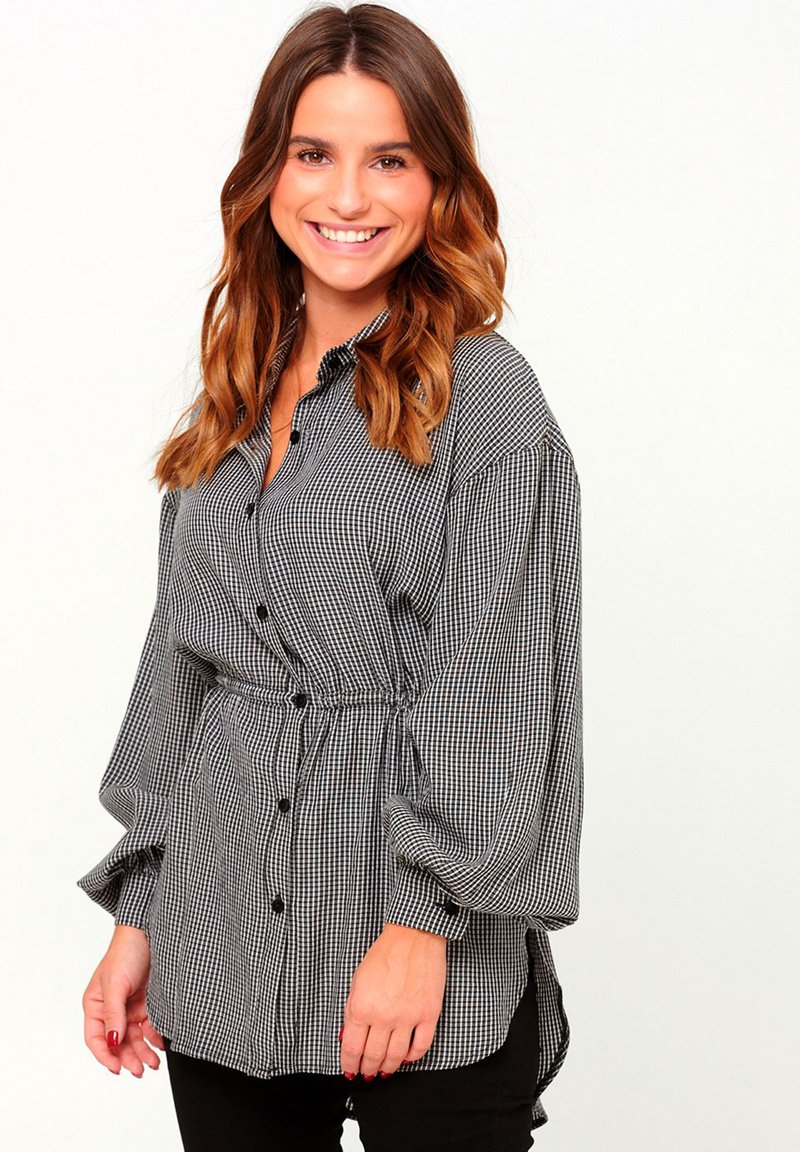 Noella Button-down blouse - black white checks/multi-coloured - Zalando.de