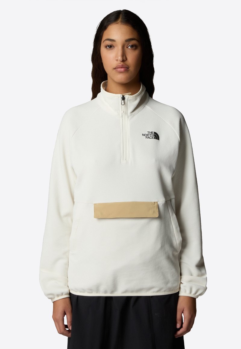 The North Face KECHA PACKABLE ANORAK - Fleece jumper - white dune/white ...