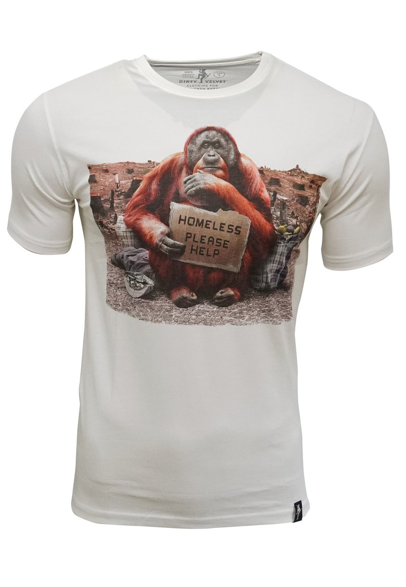 Dirty Velvet HOMELESS - T-Shirt print - white/weiß - Zalando