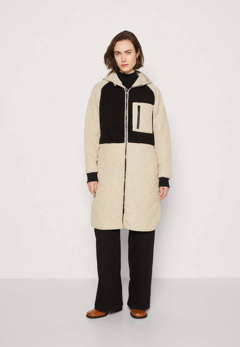 MSCH Copenhagen ADELIN KIARA HOOD JACKET - Wintermantel - black beige ...