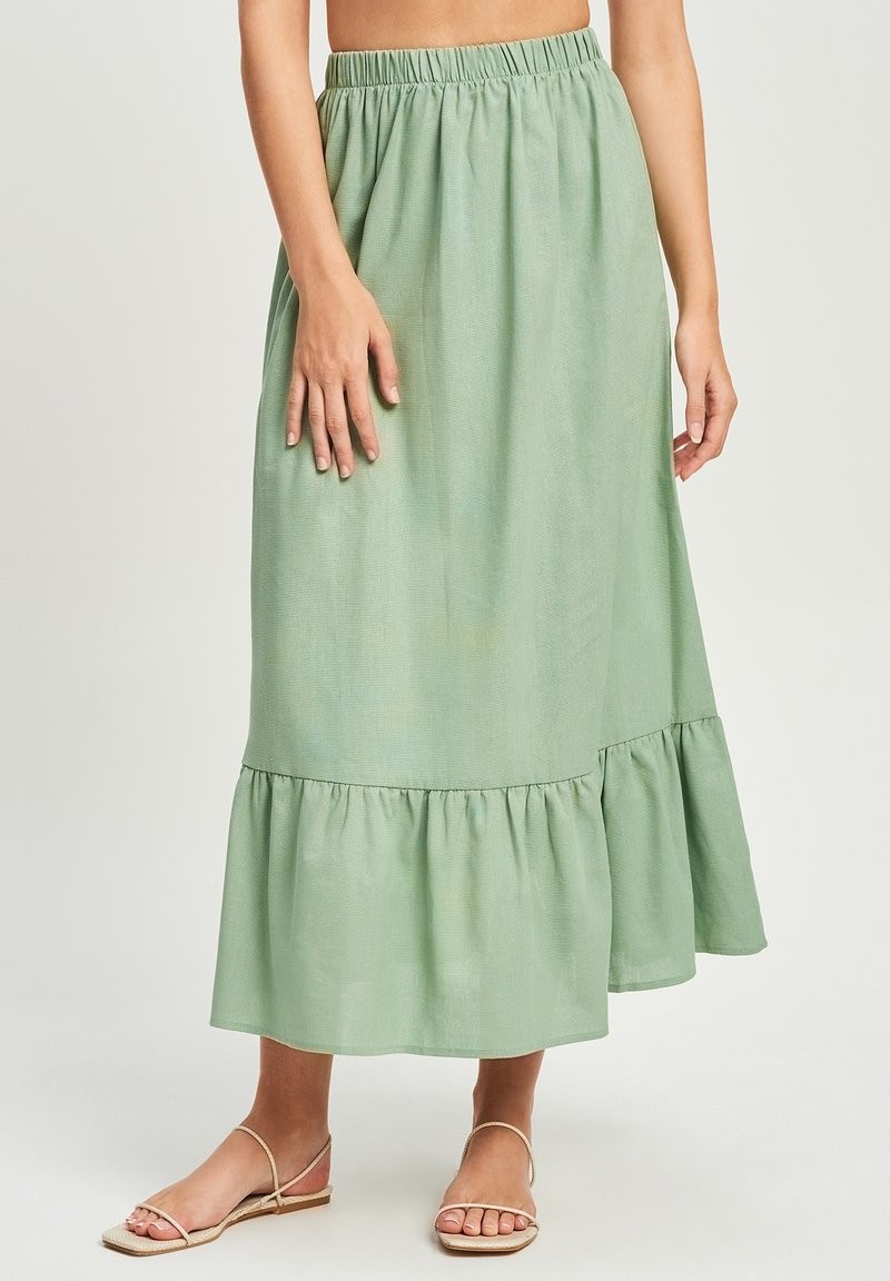 CALLI FIORELLA - Jupe longue - sage green/vert - ZALANDO.FR